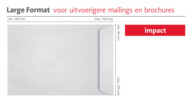 Uw zending is een "Large" formaat.