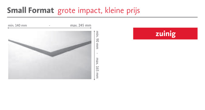 Uw zending is een "Small" formaat.